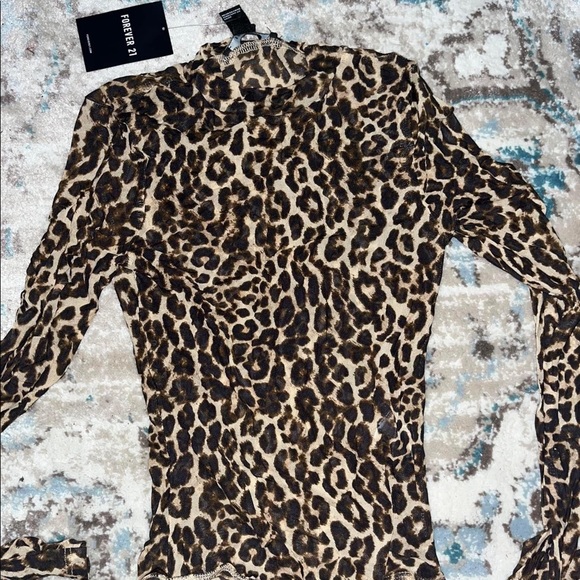 Forever 21 | Tops | Sheer Cheetah Top | Poshmark